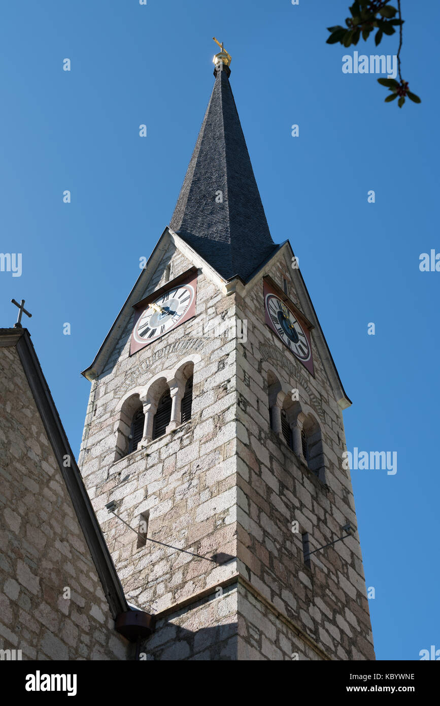 View of the Evangelical Parish Church in Hallstatt Stock Photo - Alamy