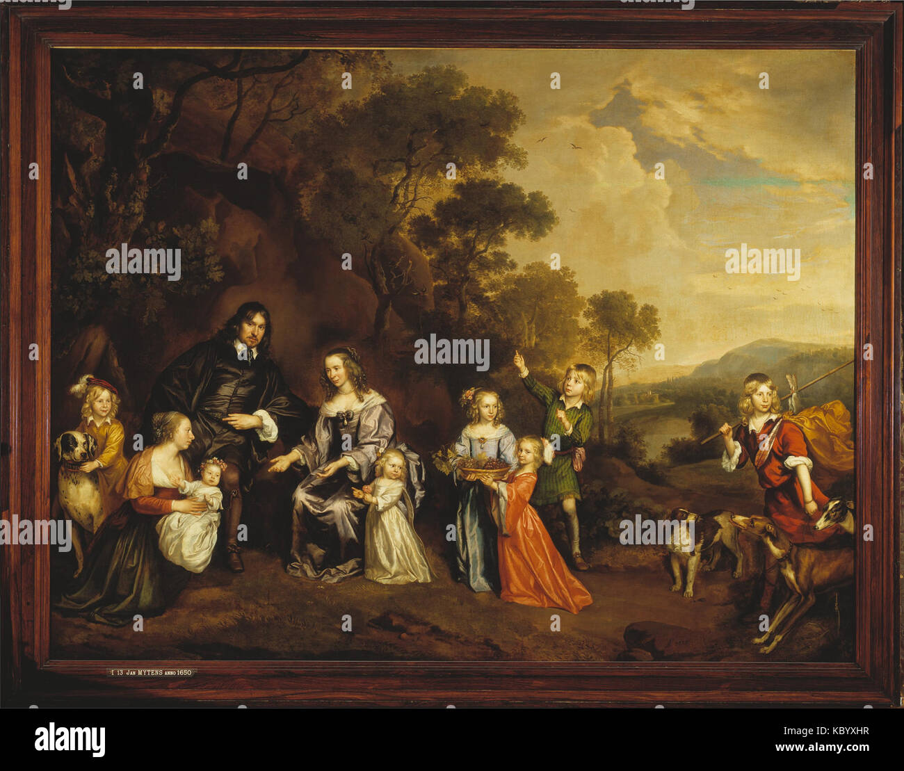 Willem van der Does (1617 1668) met vrouw en kinderen Stock Photo - Alamy