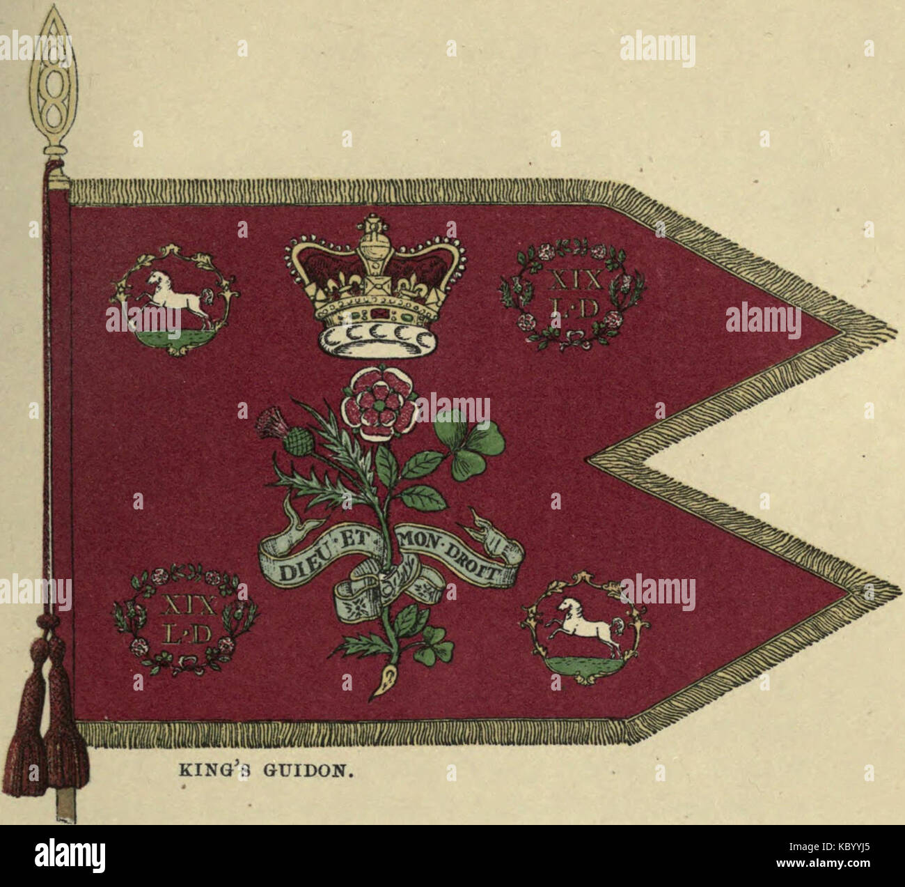 19th Light Dragoons, King's Guidon Stock Photo - Alamy