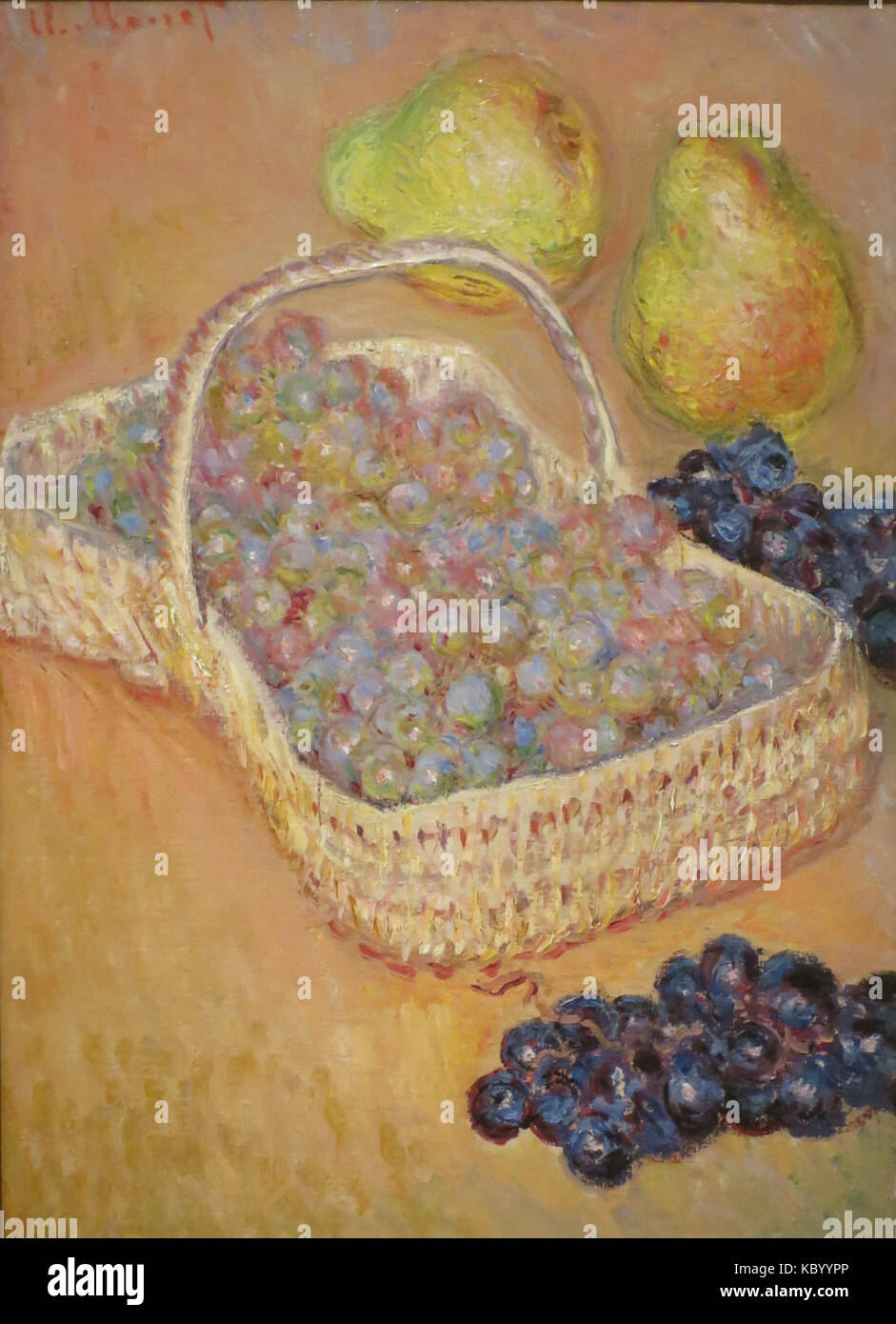 Basket of Grapes by Claude Monet, Columbus Museum of Art Stock Photo ...
