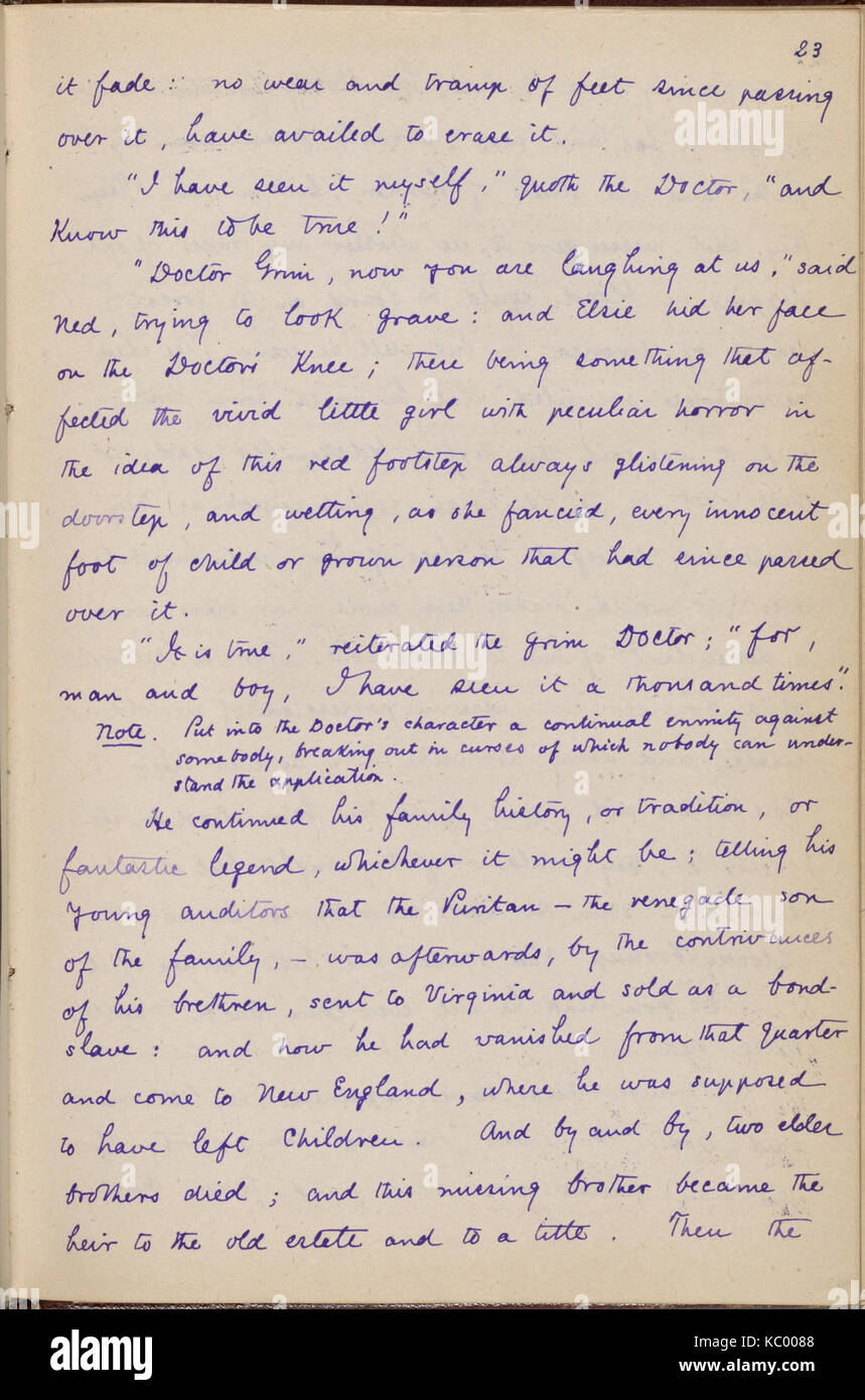 (Doctor Grimshawe's Secret). Chapters 1 7 in the hand of Julian ...