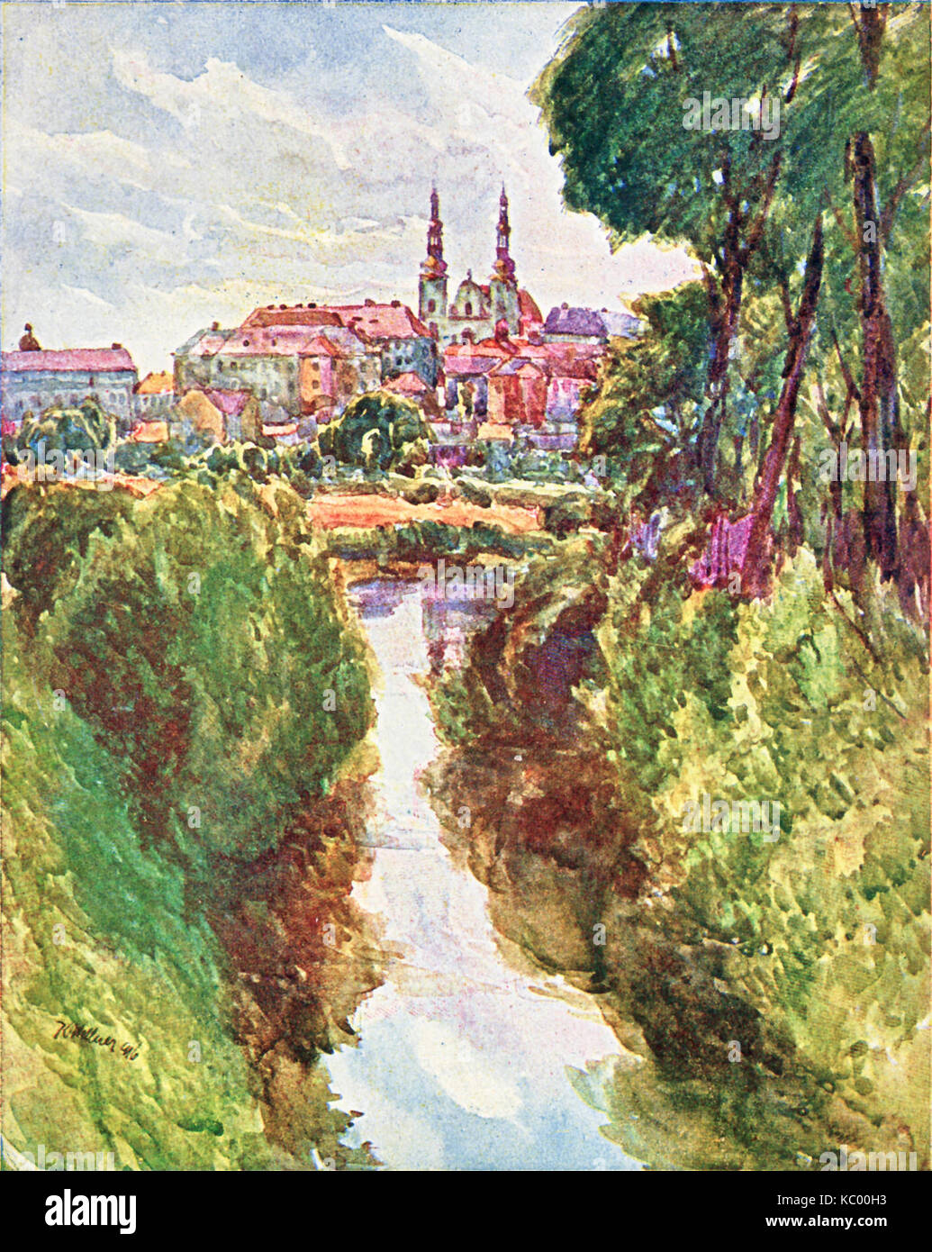 Church of the Virgin Mary of the Snow in Olomouc by Karel Wellner Stock ...