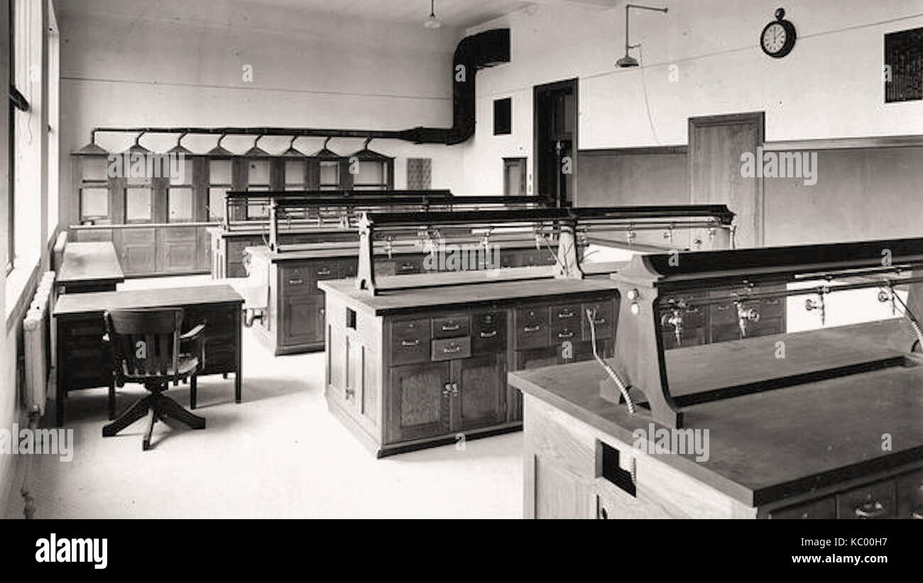 This photograph captures a chemistry laboratory classroom at Allentown ...