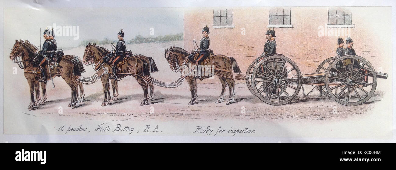 Royal Artillery, 16 Pounder, 1880 Stock Photo - Alamy