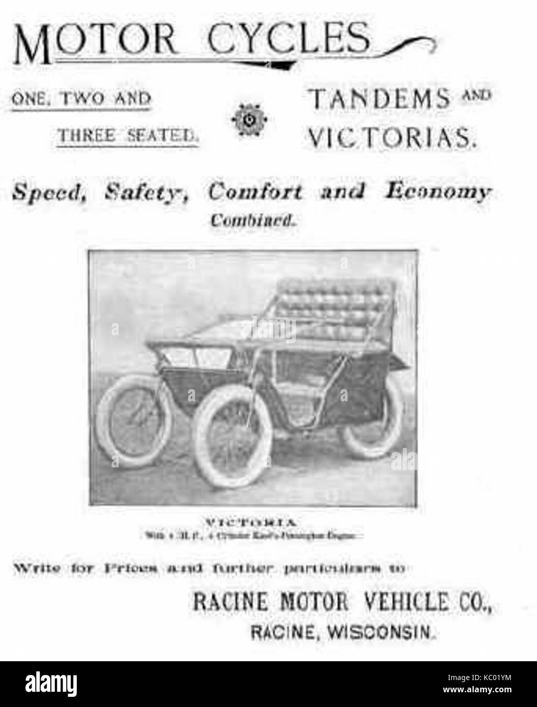 1895 Kane Pennington Raft Victoria ad Stock Photo - Alamy