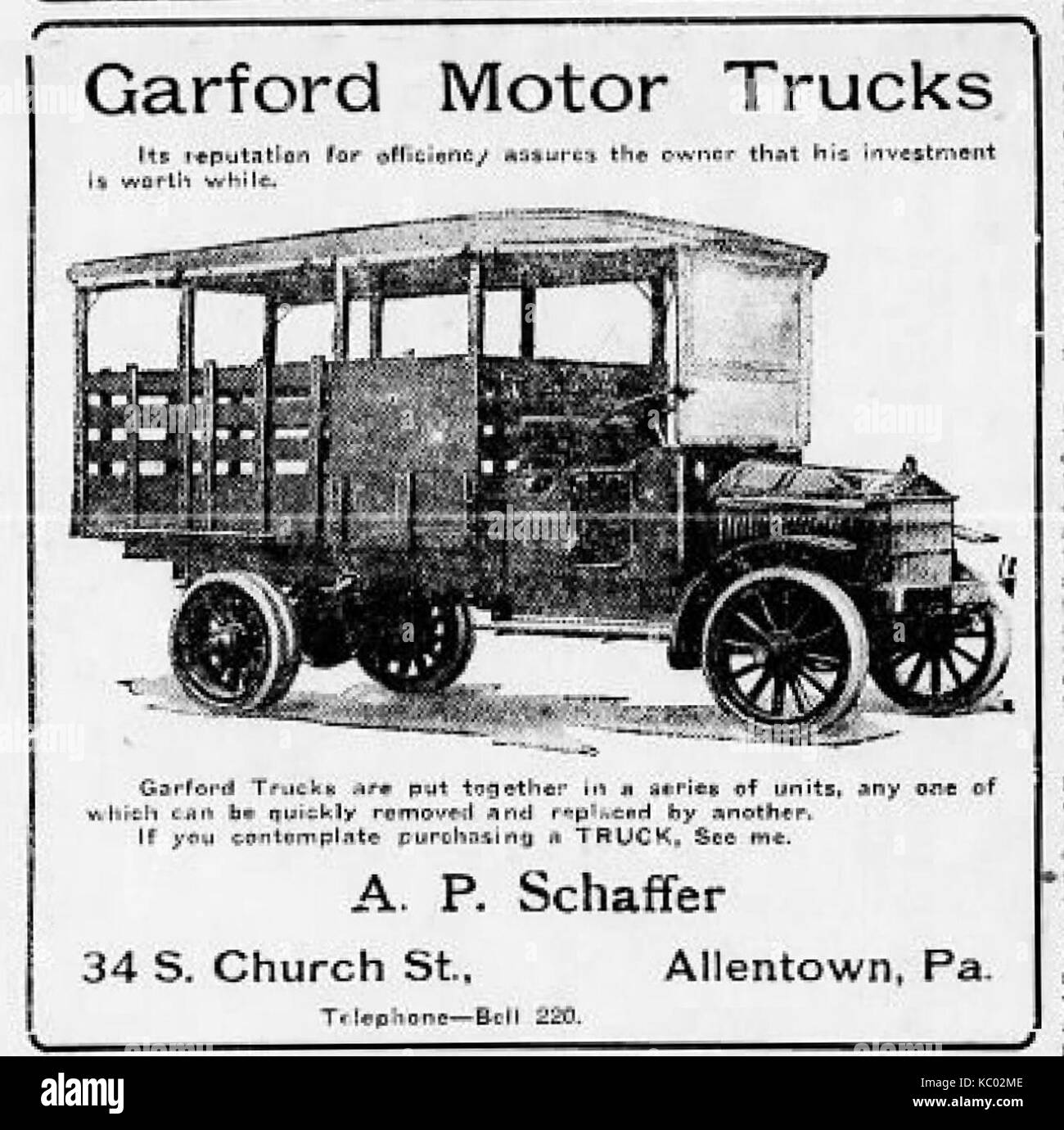 1917 A P Schaffer Company Newspaper Ad Allentown PA Stock Photo - Alamy