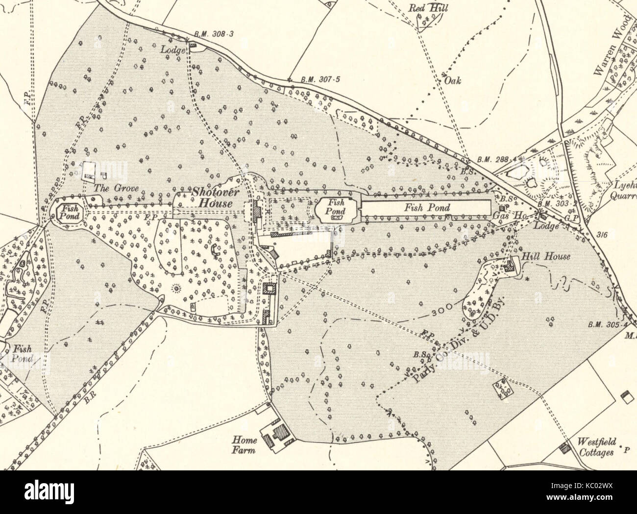 Shotover map, OS 1898 Stock Photo - Alamy