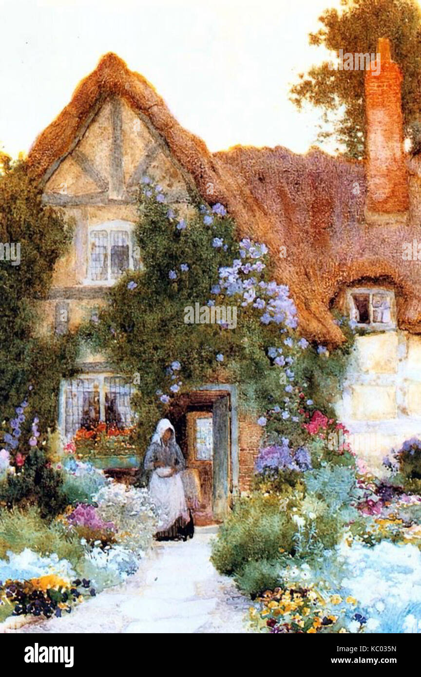 Arthur Claude Strachan Outside the Cottage Stock Photo - Alamy