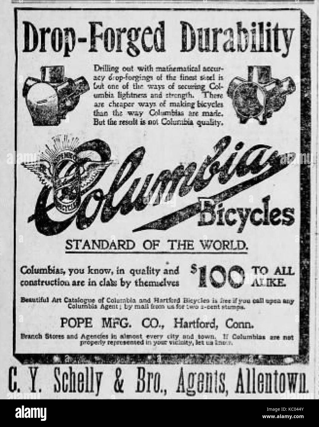 Vintage newspaper ad 1800s hi-res stock photography and images - Alamy