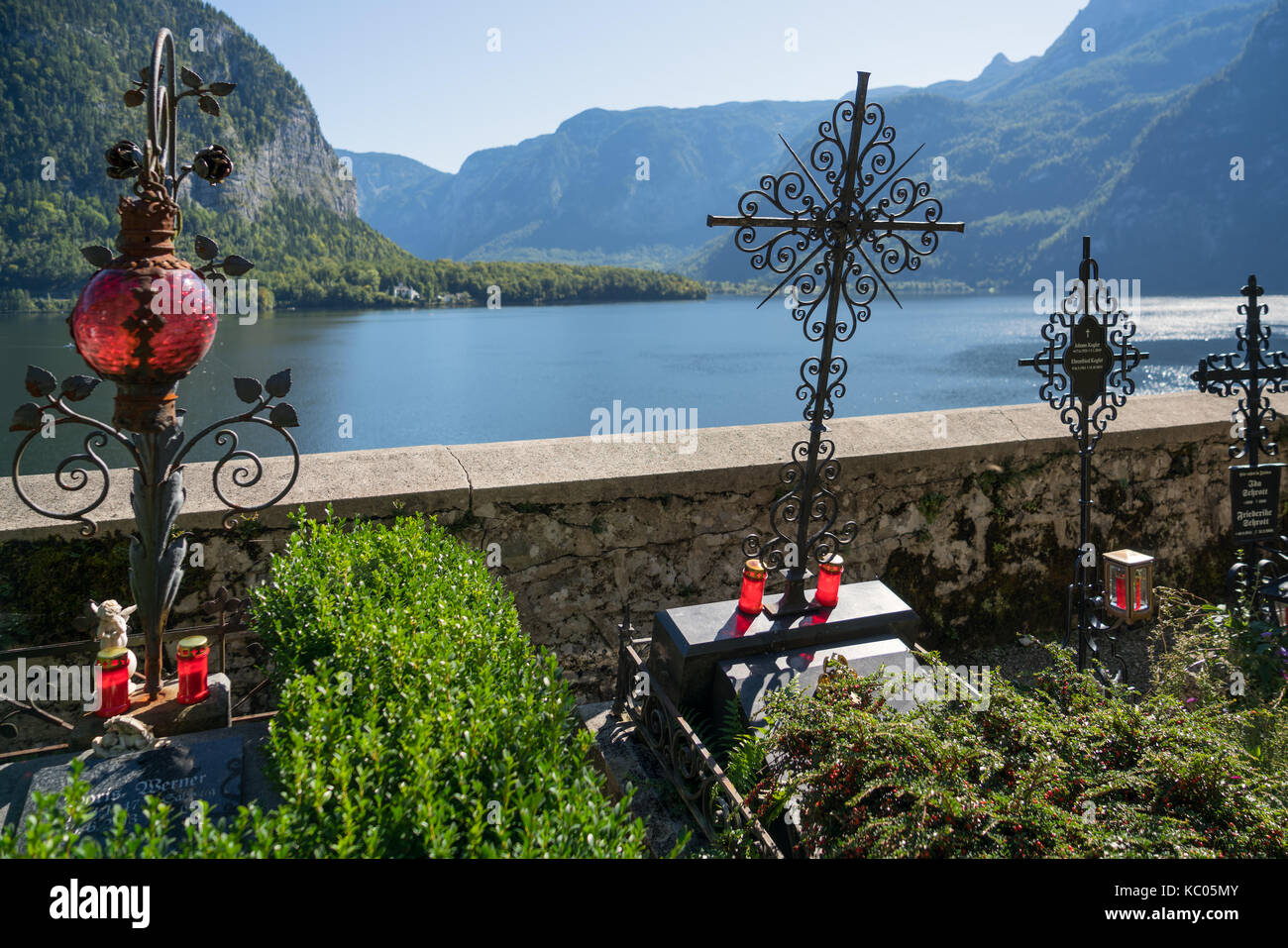 Well Kept Graveyard at the Maria Hilf Pilgrimage Church in Hallstatt ...