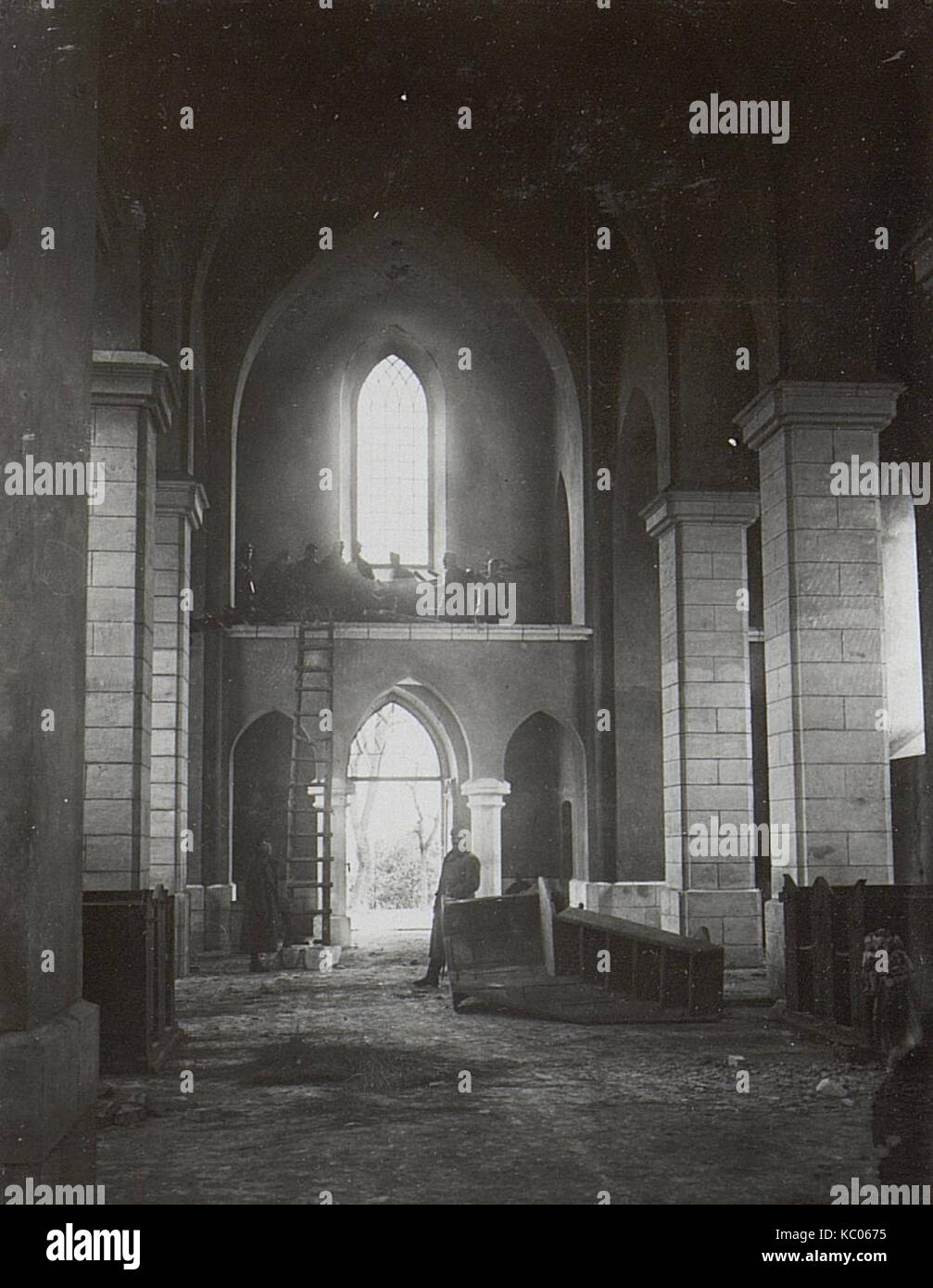 A historical image from the 'Kriegsalbum' series, depicting a scene ...