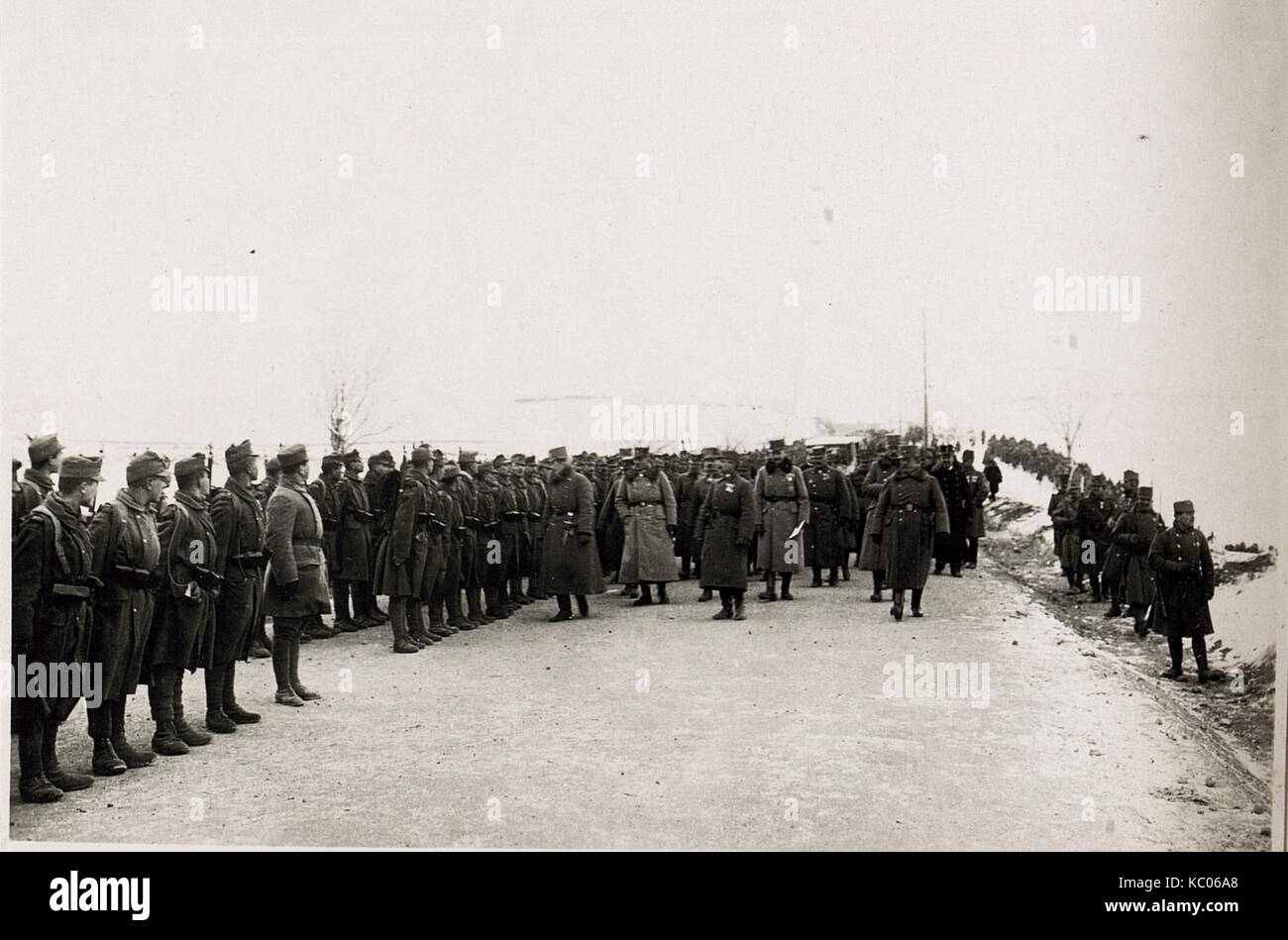 A visit and inspection by His Majesty at the front, captured in the ...