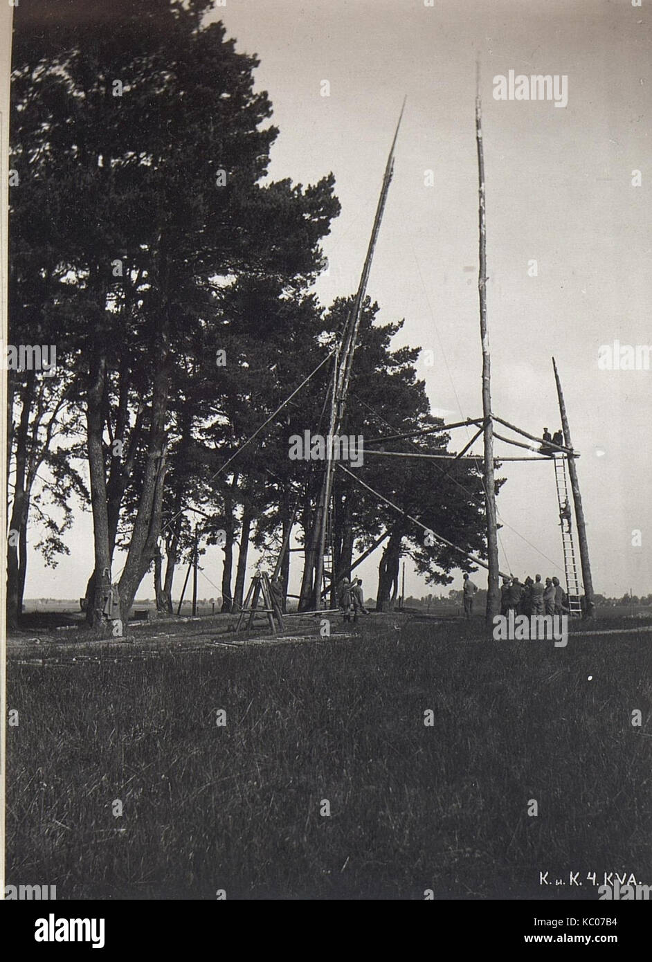 A drawing of a 50-meter high observation tower under construction at ...