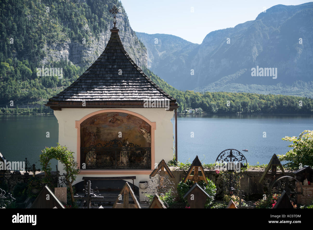 Well Kept Graveyard at the Maria Hilf Pilgrimage Church in Hallstatt ...