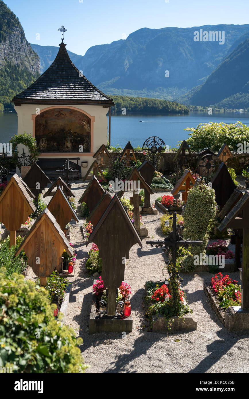 Well Kept Graveyard at the Maria Hilf Pilgrimage Church in Hallstatt ...