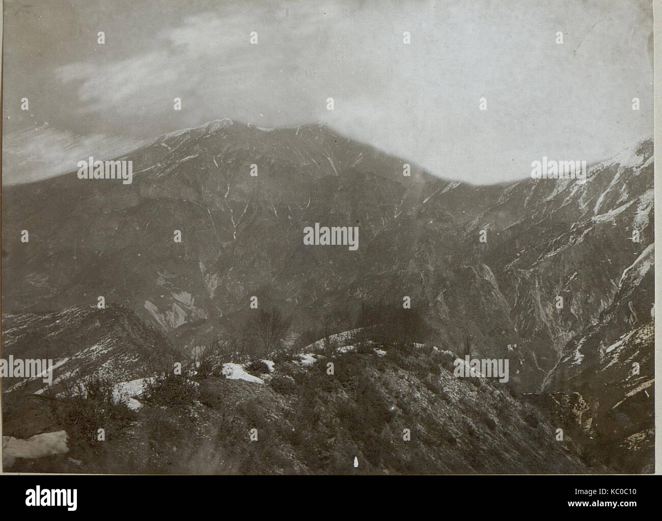 This panoramic image shows a view of Monte Grappa, taken during World ...