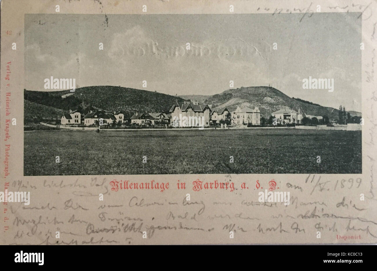 Postcard of Maribor 1899 (13 Stock Photo - Alamy