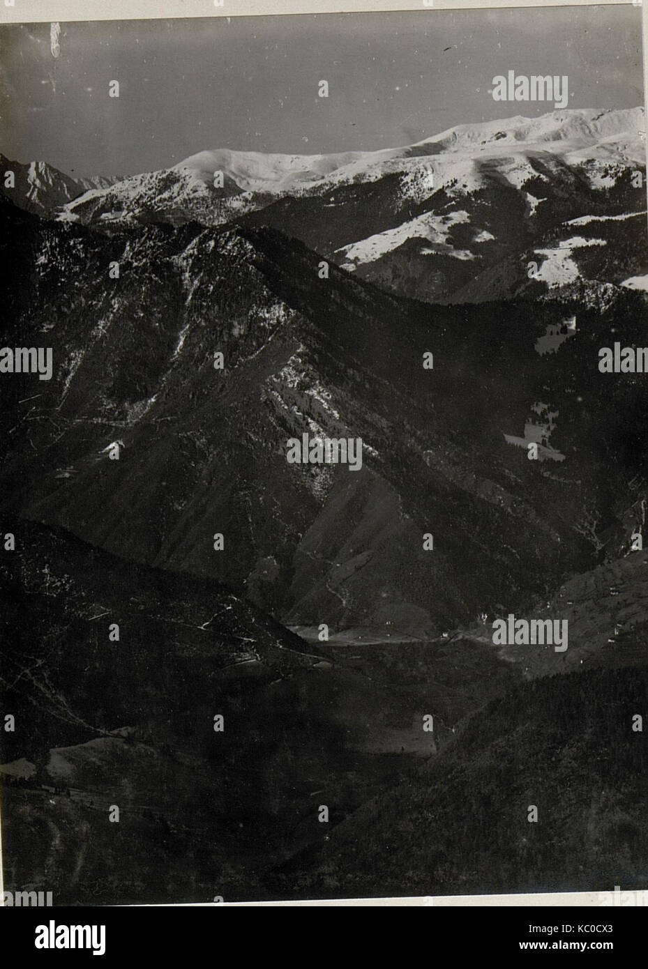 A panoramic view captured during World War I, showing the position of ...