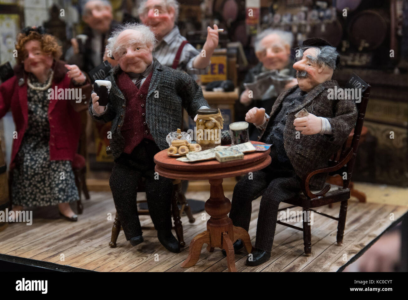 Dolls on display at the Miniatura - Dolls' House & Miniatures show at ...