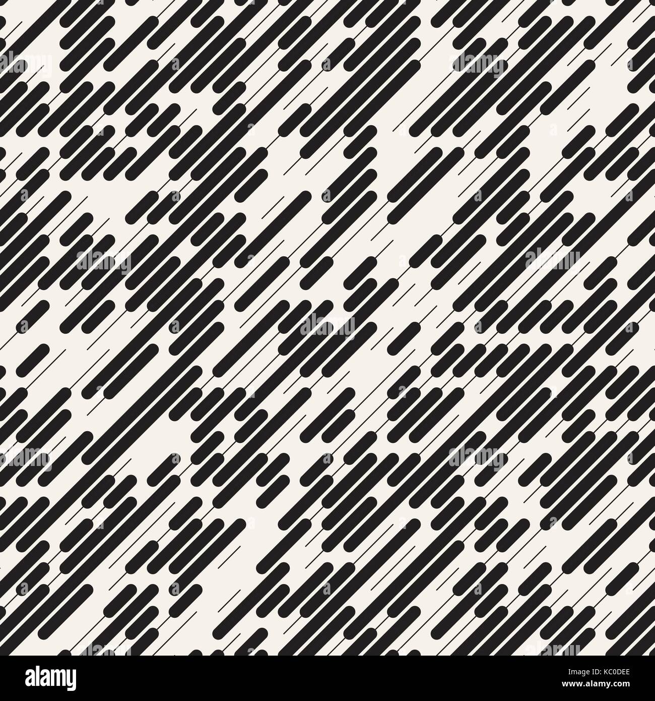 Vector Seamless Irregular Lines Grid Pattern Trendy Monochrome Texture Abstract Geometric