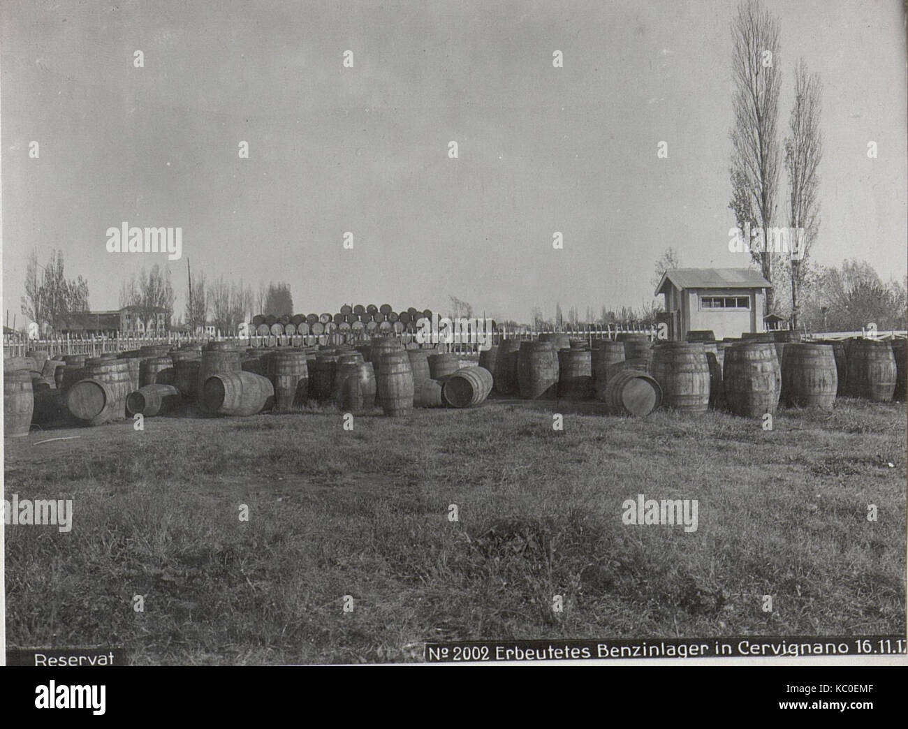This illustration shows the captured oil depot in Cervignano during ...