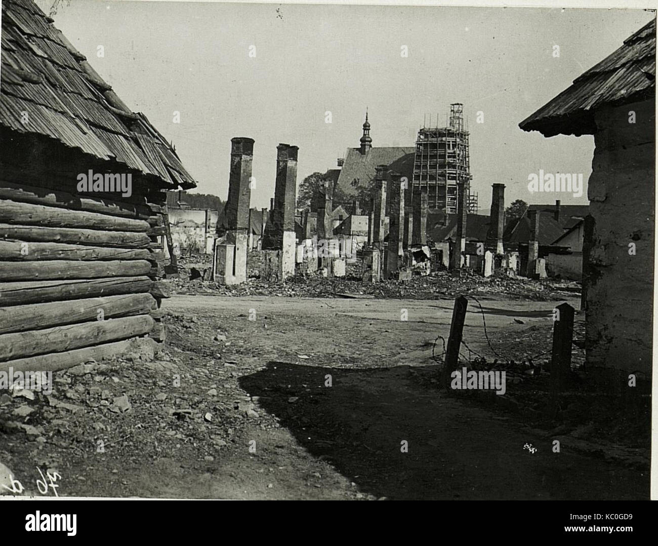 Limanowa nach dem Brand am 10.5. (BildID 15592561 Stock Photo - Alamy