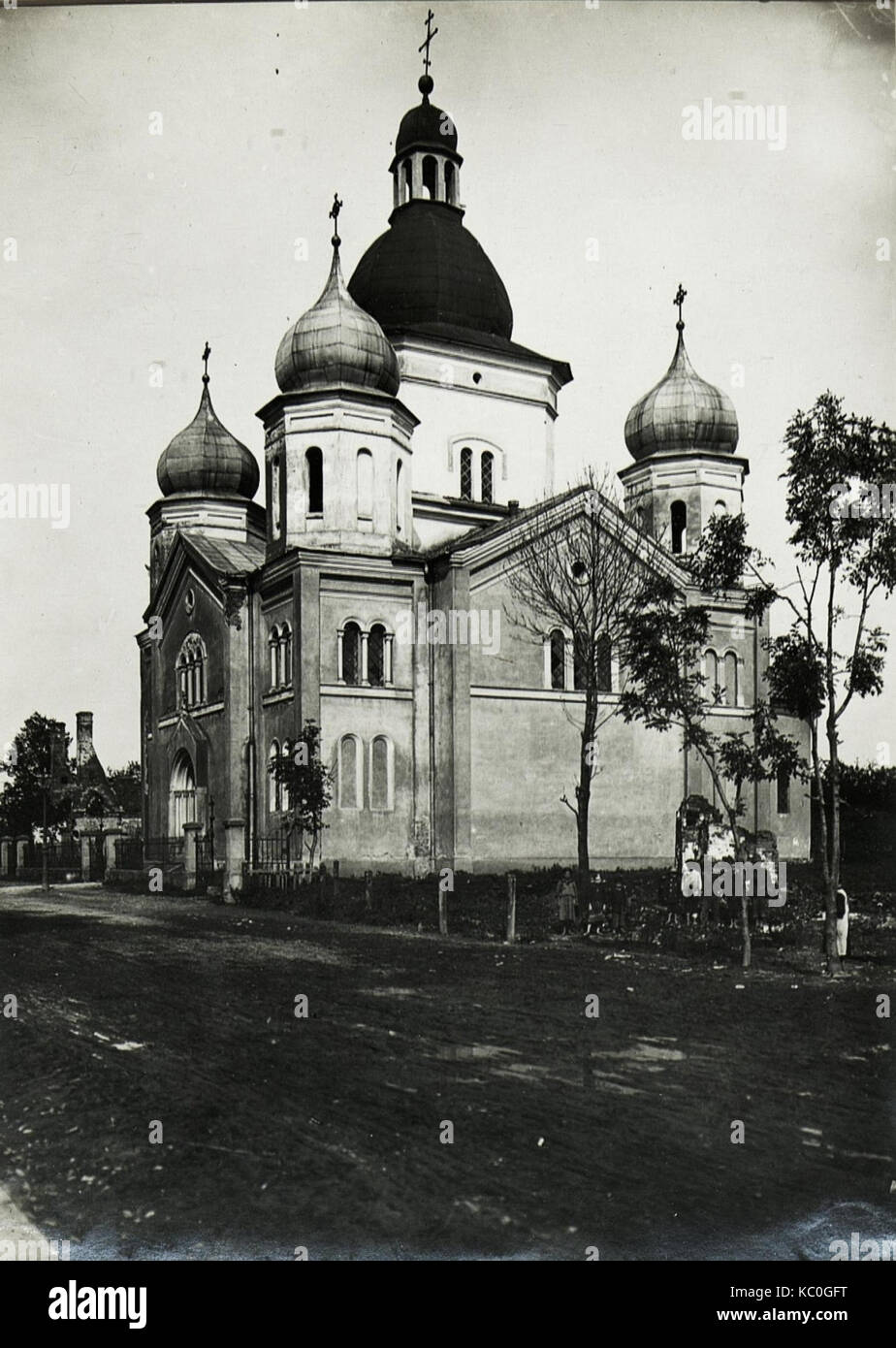 This illustration depicts the Russian Church in Stryj, a historic ...