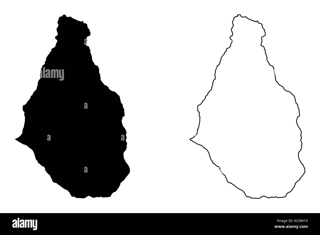 Montserrat island map vector illustration, scribble sketch Montserrat ...