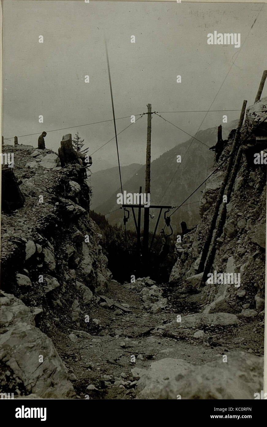 This image shows a geological feature known as a rock cut ...