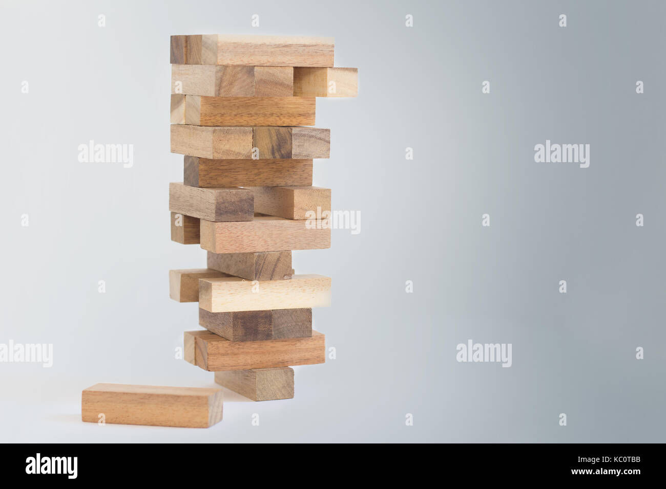 wooden block tower Stock Photo - Alamy
