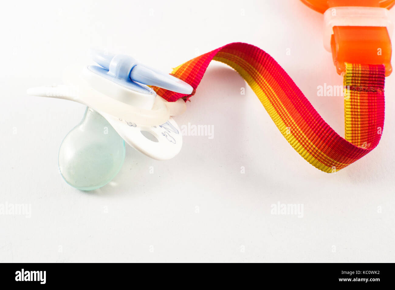 Baby accessories - pacifier with clip holder Stock Photo - Alamy