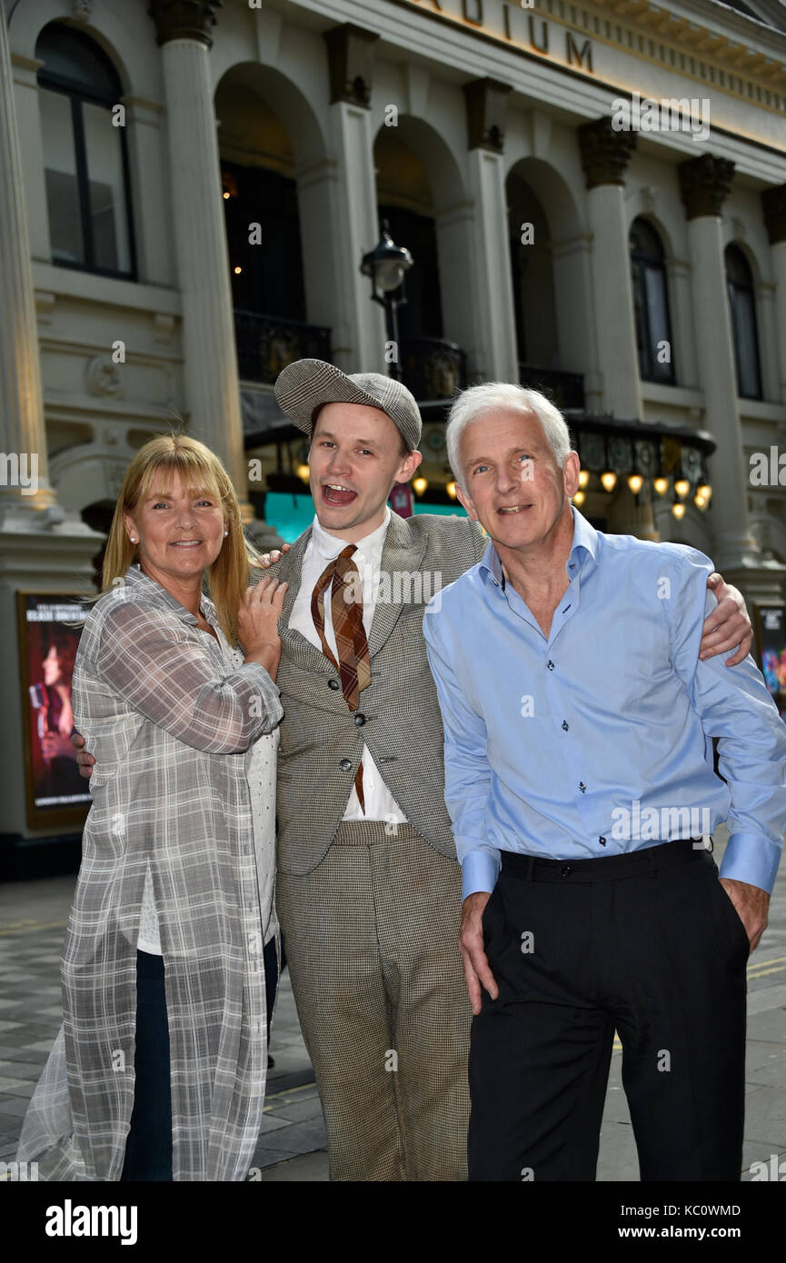 Nick and Jaqui Wisdom (Children of Norman Wisdom) pose on the steps of ...