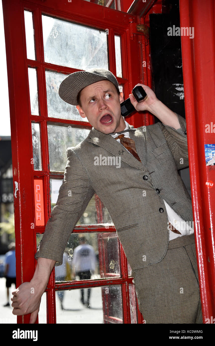 Nick and Jaqui Wisdom (Children of Norman Wisdom) pose on the steps of ...