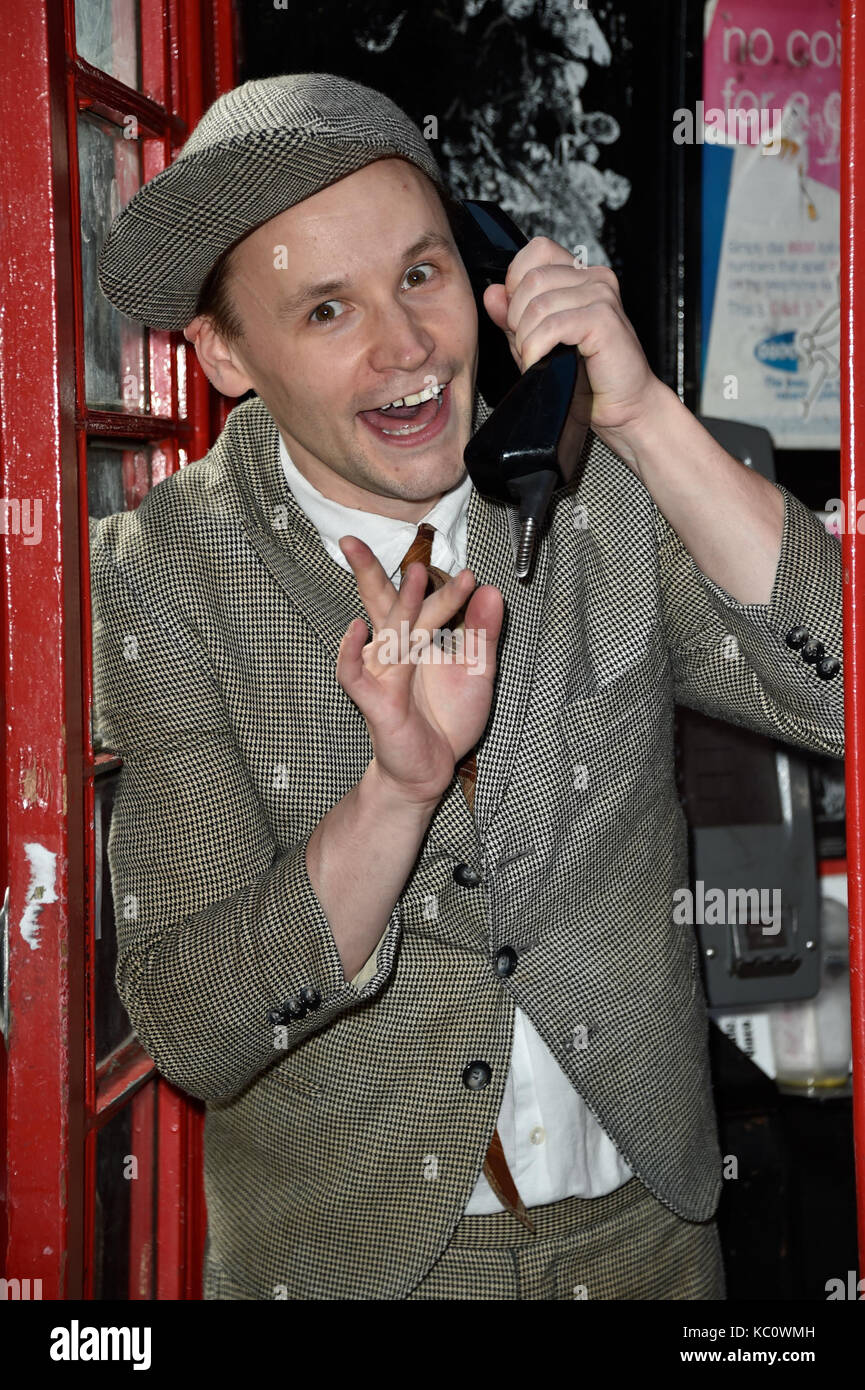 Nick and Jaqui Wisdom (Children of Norman Wisdom) pose on the steps of ...