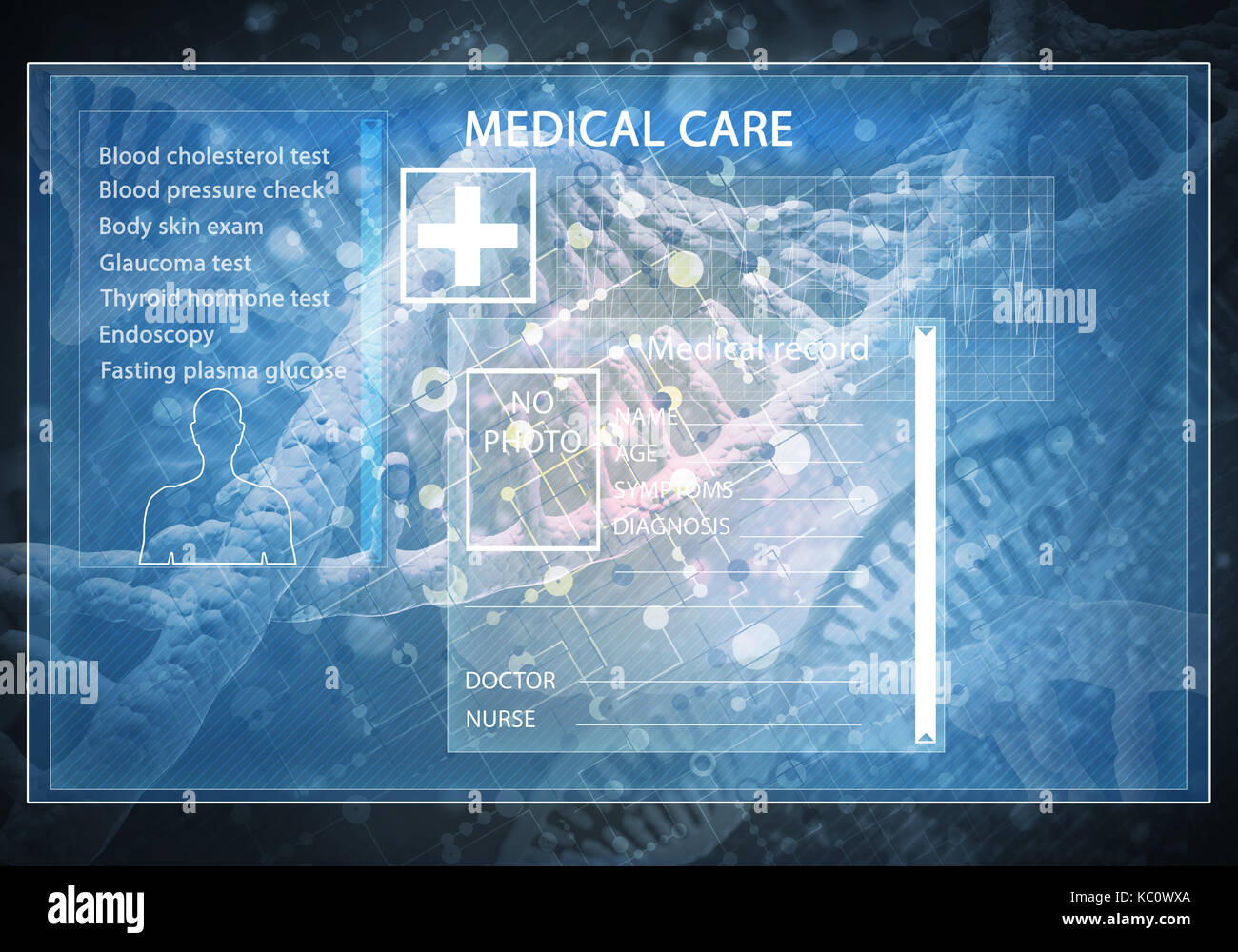 Medicine user interface Stock Photo - Alamy