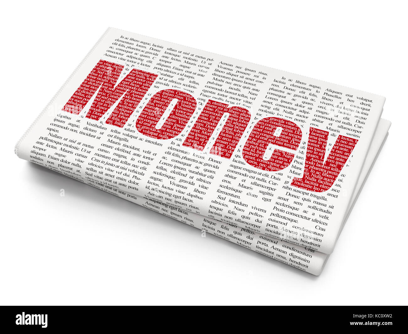 Currency concept: Money on Newspaper background Stock Photo - Alamy