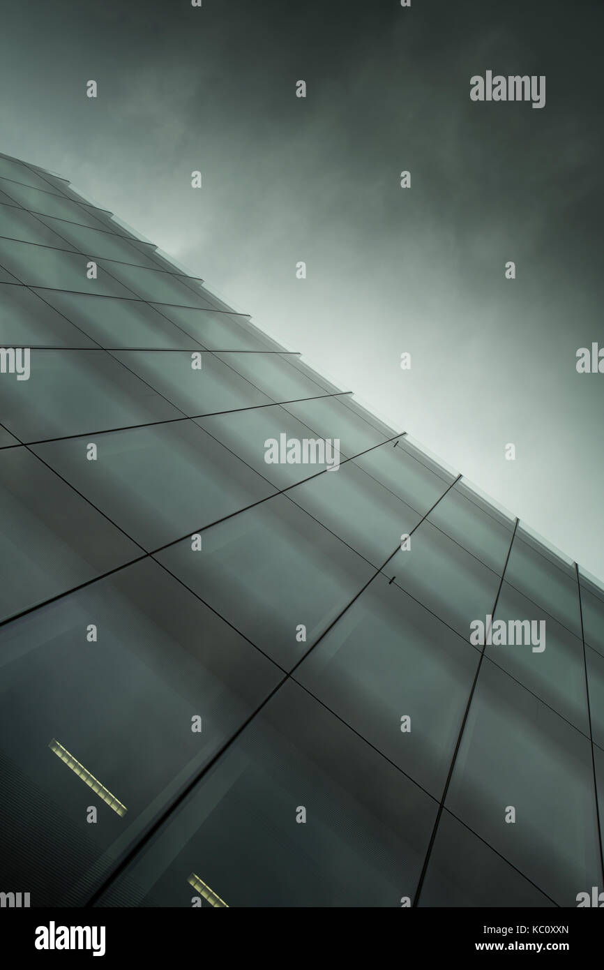 modern glass business building at night Stock Photo - Alamy