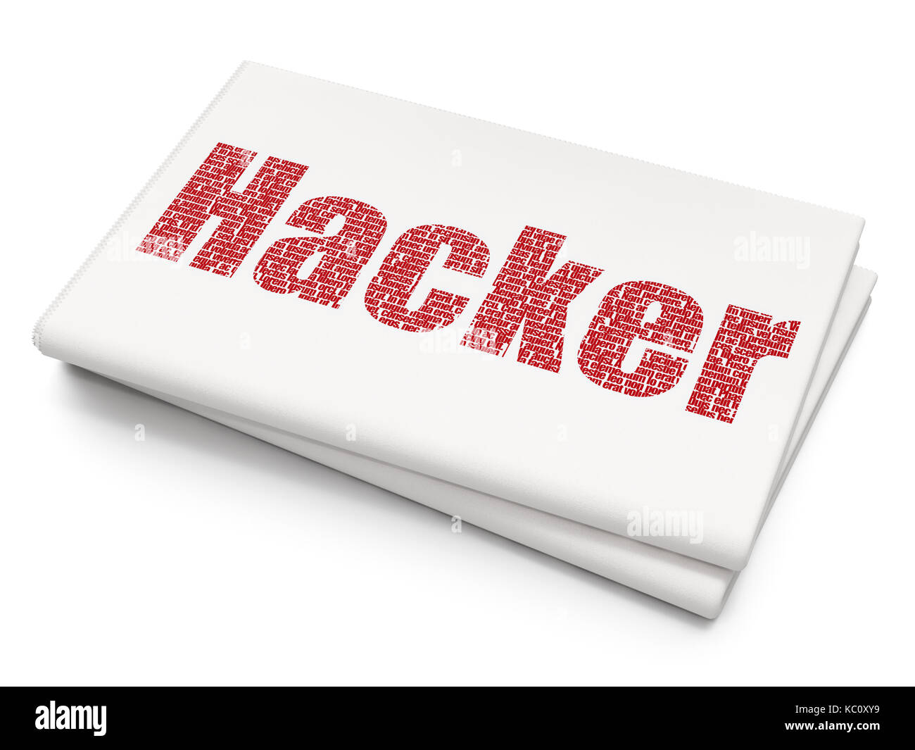 Protection concept: Hacker on Blank Newspaper background Stock Photo ...
