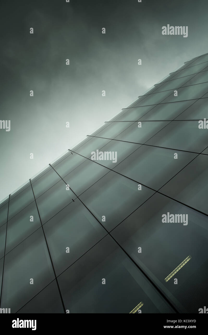 modern glass business building at night Stock Photo - Alamy