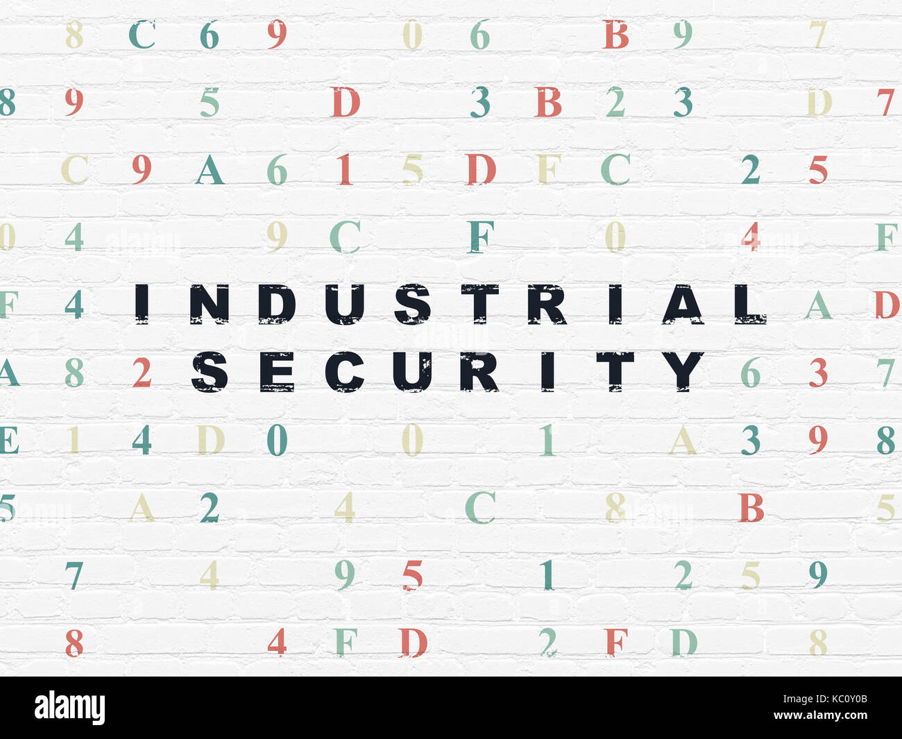 Safety concept: Industrial Security on wall background Stock Photo - Alamy