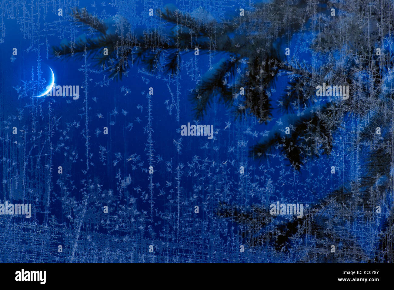 Art blue Christmas night background Stock Photo - Alamy