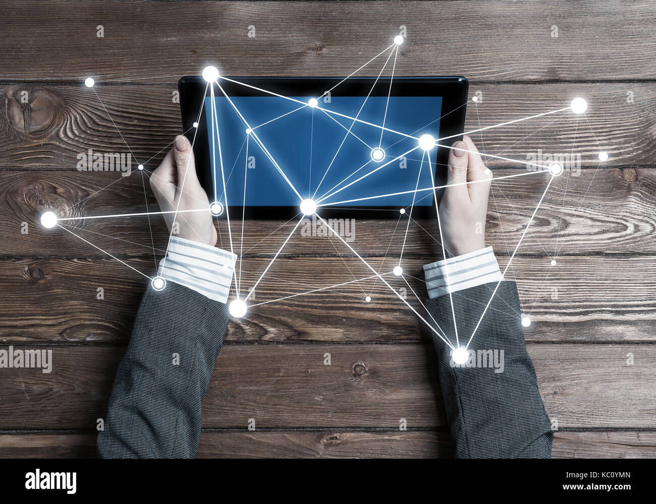 Concept of social communication and networking with social connection ...