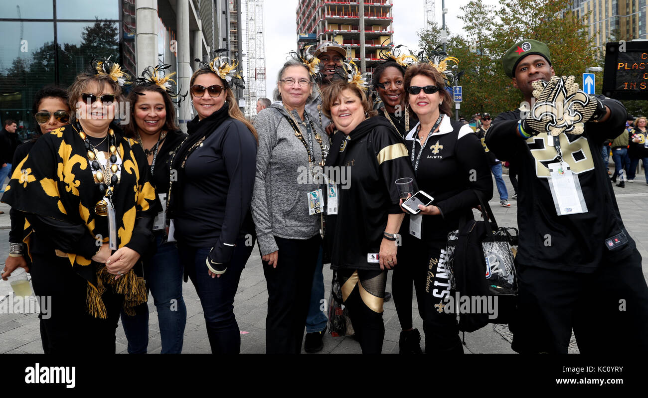 New Orleans Saints fans prior to the NFL International Series match at ...