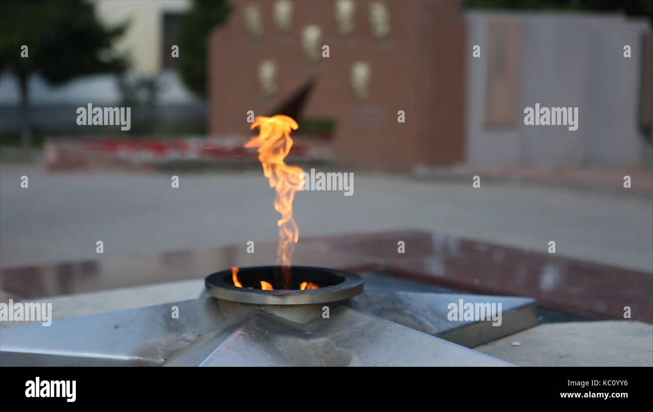 Eternal Flame - symbol of victory in World War II. Burning eternal ...