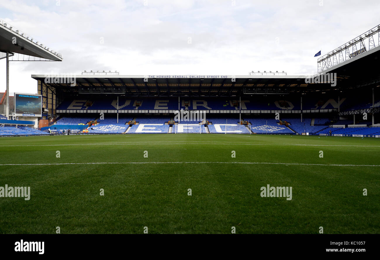 General view kendall gwladys street end at goodison park hi-res stock ...