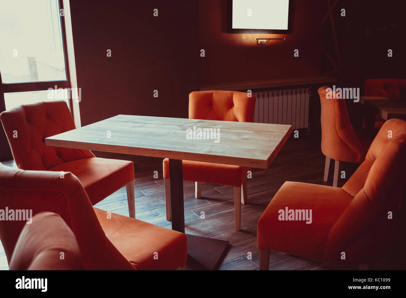 Upholstered chairs restaurant hi-res stock photography and images - Alamy