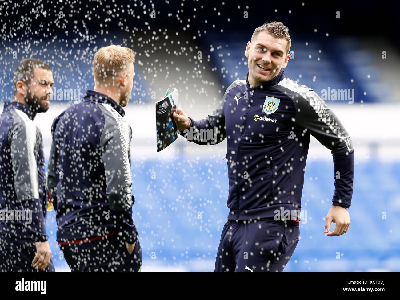 Burnley's Sam Vokes before the Premier League match at Goodison Park ...
