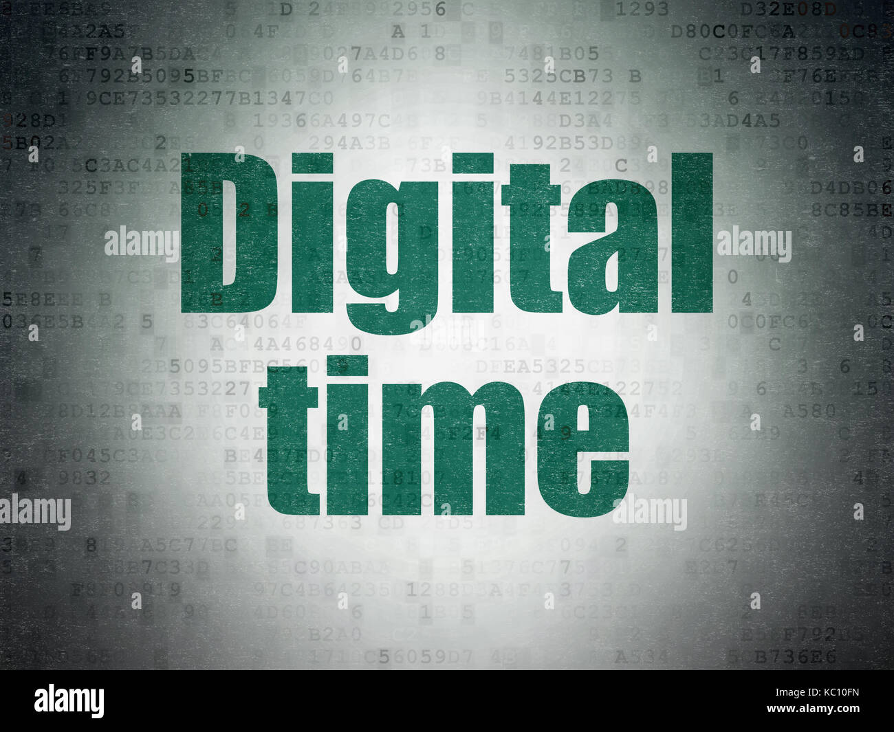 Time concept: Digital Time on Digital Data Paper background Stock Photo ...