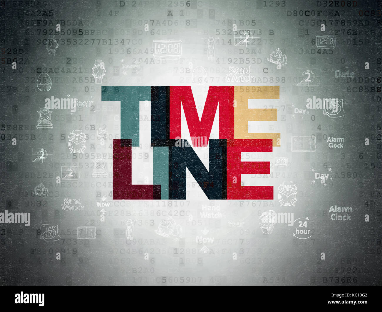 Timeline concept: Timeline on Digital Data Paper background Stock Photo ...