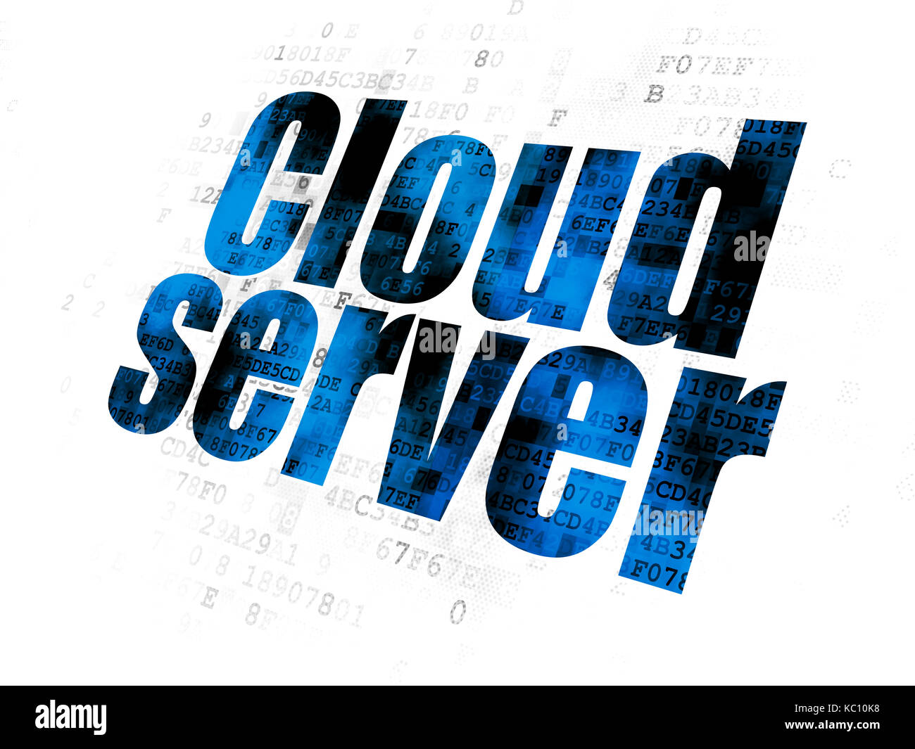 Cloud networking concept: Cloud Server on Digital background Stock ...